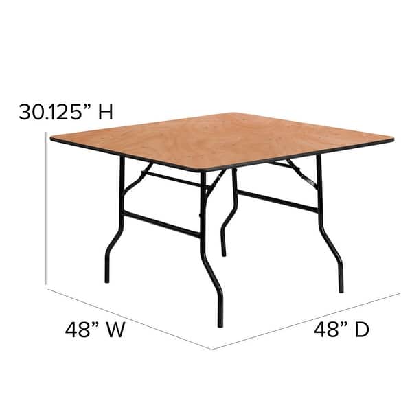 48-inch Square Wood Folding Banquet Table - Overstock - 10611493