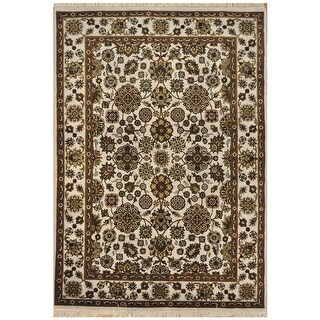 Handmade Mahal Wool Rug (India) - 5' x 7'1 - Bed Bath & Beyond - 35759047