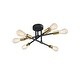 Defong 6-Lights Sputnik Semi Flush Mount Ceiling Light Fixture - Black ...