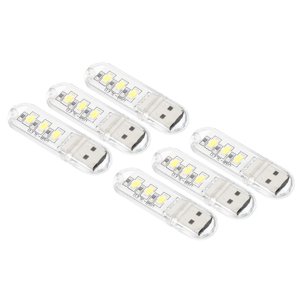 6Pcs USB Night Light Portable Plug-in Mini LED Lamp Stick 3 Beads - Bed ...