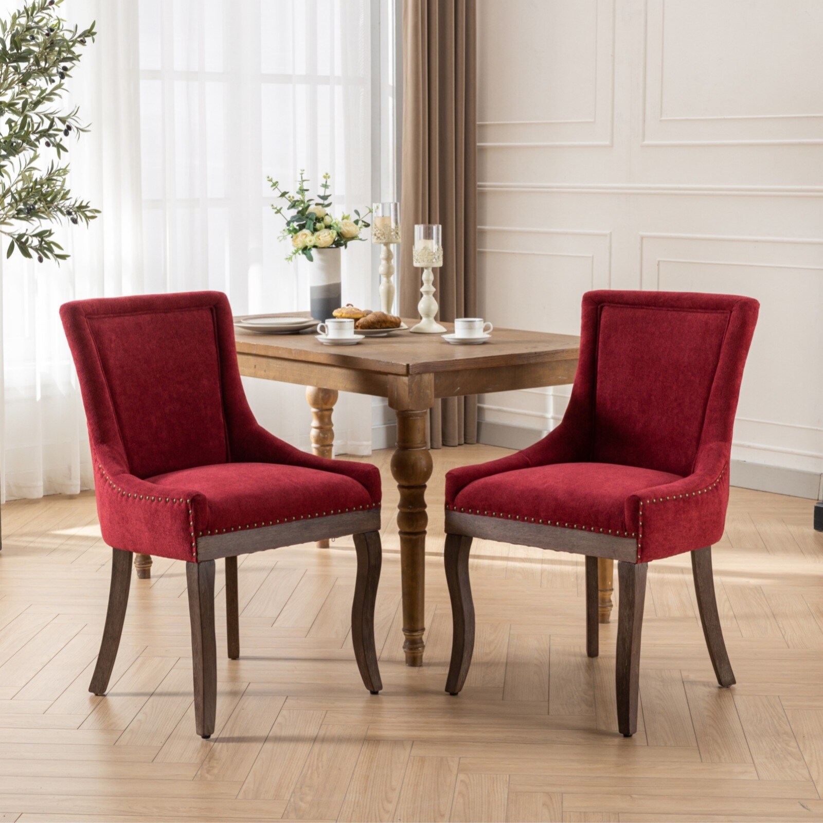 Burgundy velvet dining chairs store