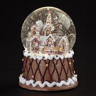 6.75" LED Lighted Gingerbread Christmas Musical Snow Globe - Bed Bath ...