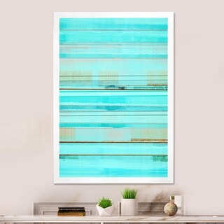 Designart "Turquoise Meets Brown Modern Art" Modern Framed Wall Art ...