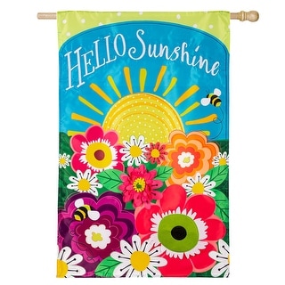 Hello Sunshine Applique House Flag - Bed Bath & Beyond - 40463496