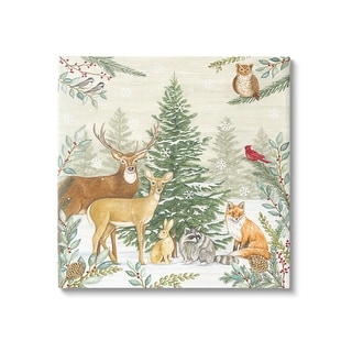 Stupell Woodland Animals in Winter Canvas Wall Art Design by Deb Strain - Bed Bath & Beyond ...