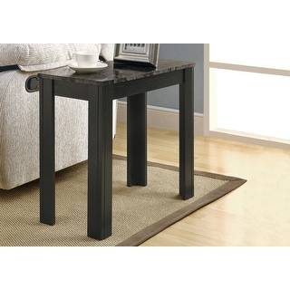 Black Grey Marble Rectangular Side Accent Table - Bed Bath & Beyond ...