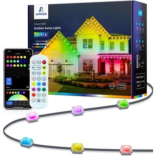 Permanent Outdoor Lights 100ft, Smart RGB Outdoor Lights with 75 LEDs ...