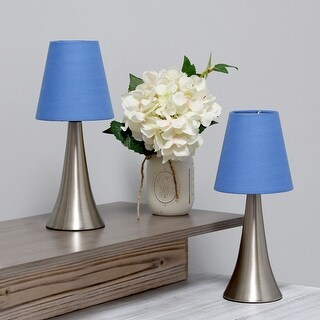 11.42" Chic and Contemporary Mini Touch Lamp Duo, for Bedroom, Living ...