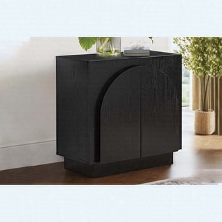 Mid-Century Modern Black Sideboard Buffet, Wood Storage Cabinet with ...
