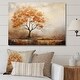 Designart "Minimalism Oak Tree Shimmering Autumn I" Floral Canvas Art ...