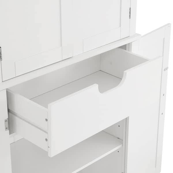 Freestanding Storage Cabinets with Doors and Open Shelves for Living ...