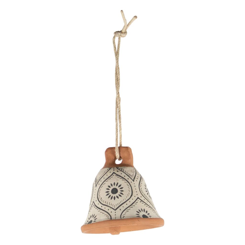 Foreside Home & Garden Hand Painted White Sunburst Terracotta ...