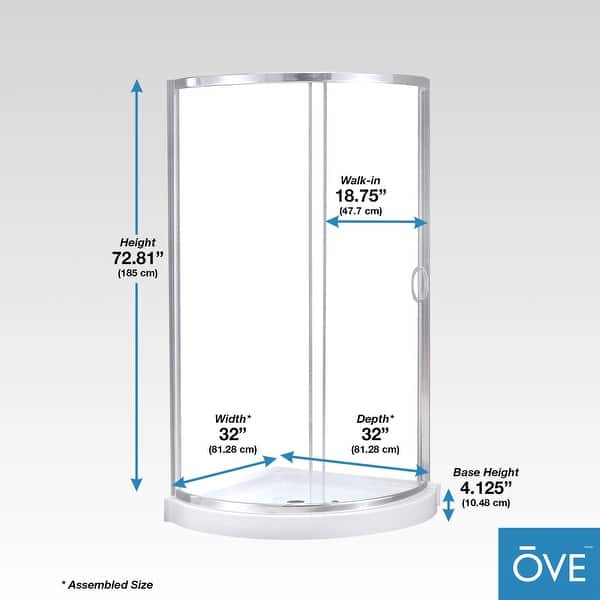 Ove Decors Breeze 32-inch Shower Enclosure with Shower Base - Bed Bath ...