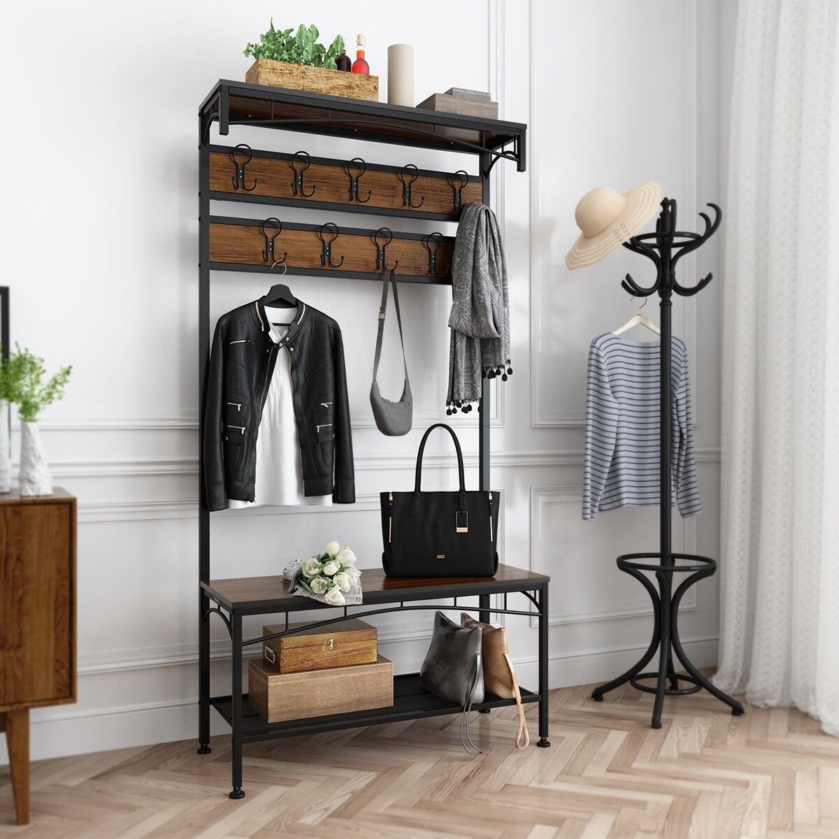 Heavy duty entryway bench store