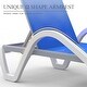Patio Chaise Lounge Adjustable Backrest Rust-resistant Aluminum Pool ...