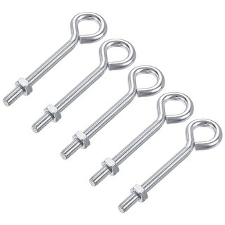 M8x80mm Eye Hooks Screws Bolts Kit,5pcs Carbon Steel Hanger Eyelet ...