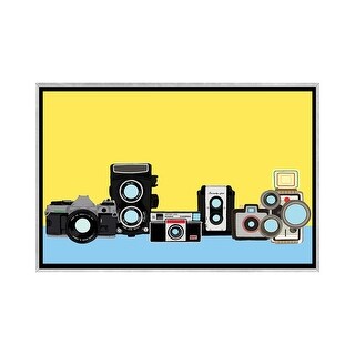 iCanvas "Cameras Yellow And Blue" by Jaymie Metz Framed - Bed Bath ...
