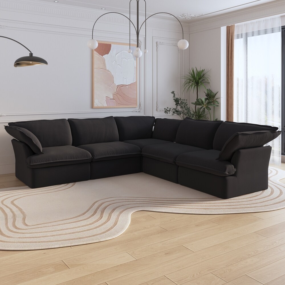 Black Fabric Sectional Sofas - Bed Bath & Beyond