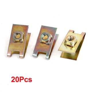 20pcs Metal Plate U-Type Clips Speed Nuts M6 Panel Fender - Bronze Tone ...