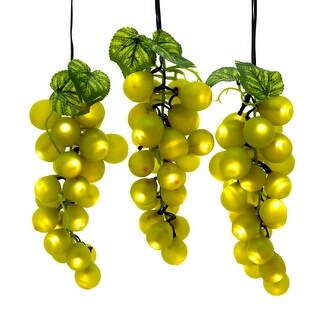 Large Grape Cluster LED Christmas Lights - Green - 16.75' Silver Wire ...