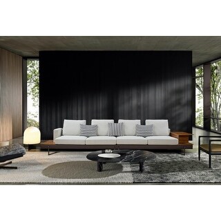4 Seater Cotton Upholstered Sofa, Left and Right Interchangeable Couch ...