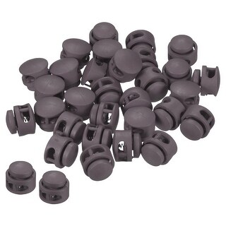 Cord Locks, 100 Pack Round Spring Toggle Stopper, Dark Brown - Dark ...