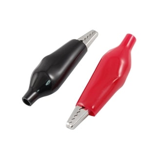 10 Pcs Insulated Electrical Alligator Clips Large-sized Black Red ...