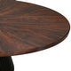 Furniture of America Dravo Modern Brown and Black Oval Coffee Table ...
