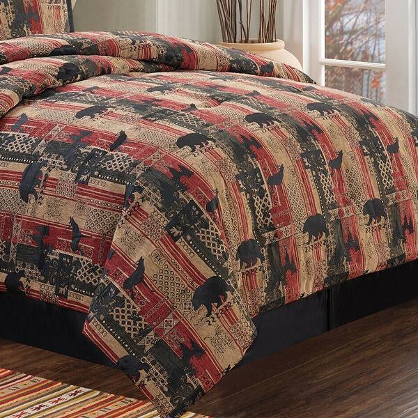 4 Piece Rustic Cabin Quilt Set Queen - Bed Bath & Beyond - 33535281