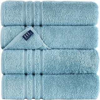 Light Blue Bath Towels 4 Pack Soft and Absorbent, Premium Quality ...