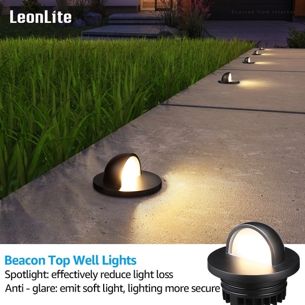 6W Well Lights, In Ground Landscape Light Outdoor, Anti-Glare, 3000K ...