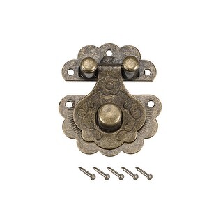 Wood Case Box Hasp 40x36mm Antique Latches Hook Bronze Tone - Bronze ...