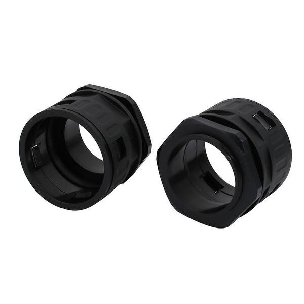 2 Pcs M50x1.5 PA Ripple Pipe Connector Joint Black for AD54.5 ...