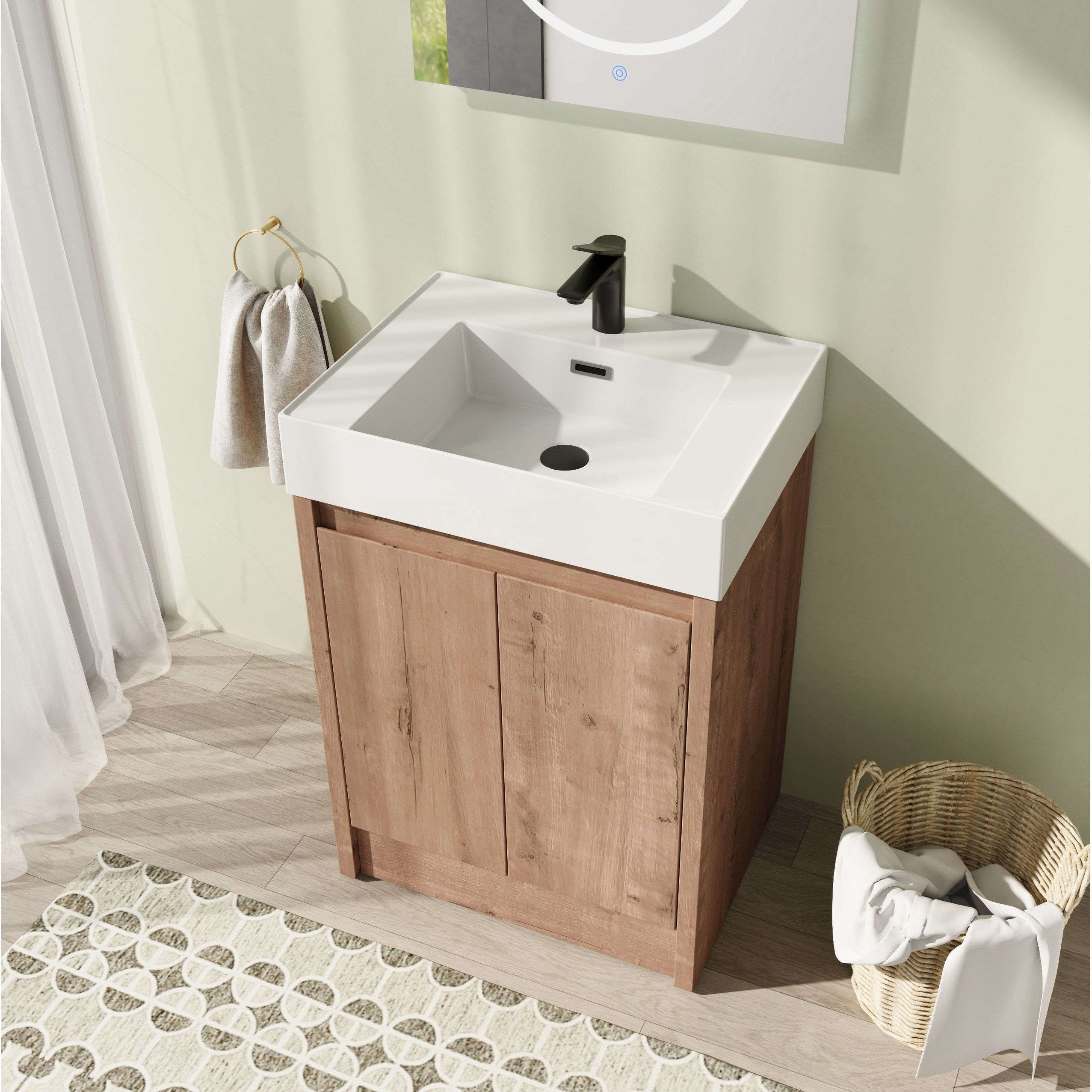 Bathroom Vanity With Sink In 24/30/36 Inch, Floating Bathroom Vanity ...