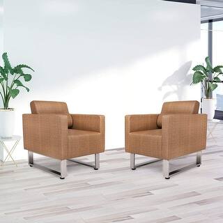 Modern Accent Chair PU Leather Club Sofa Upholstered Arm Chair Leisure ...