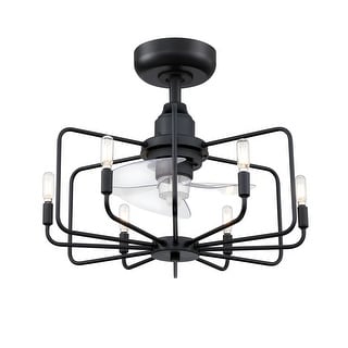 Influencer 22 inch Indoor Ceiling Fan with Clear Blades and LED Light ...