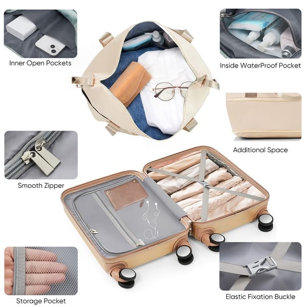 travel bags inside suitcase