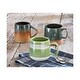 Glen Ribbed Reactive Glaze Mug - 18oz Porcelain Drinkware, Dishwasher ...