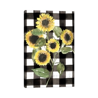 iCanvas "Buffalo Check Sunflower II" by Jennifer Goldberger Canvas ...