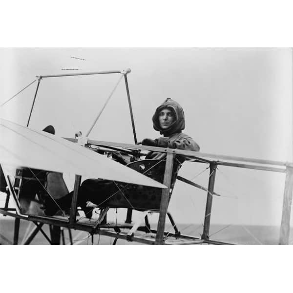 Harriet Quimby 1875-1912 In The Moisant Monoplane In Which She Learned ...
