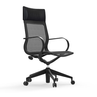 Renato High Back Office Chair in Black Mesh with Black Nylon Base - Bed ...