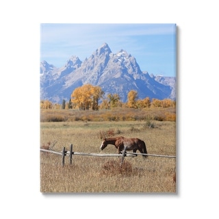 Stupell Mountain Nature Horse Canvas Wall Art Design by Daniel Sproul ...