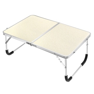 Foldable Laptop Table, Portable Lap Desk Picnic Bed Tables, White - Bed ...