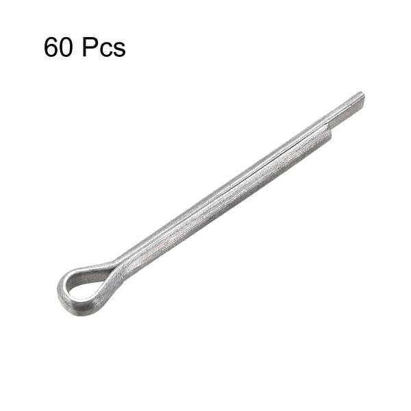 Split Cotter Pin inch x inch Carbon Steel 2-Prongs Silver 60Pcs - 5mm x ...