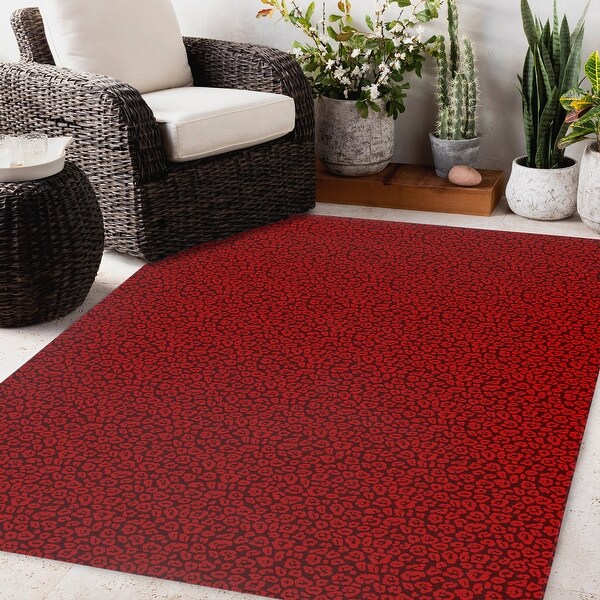 Red outdoor rug store