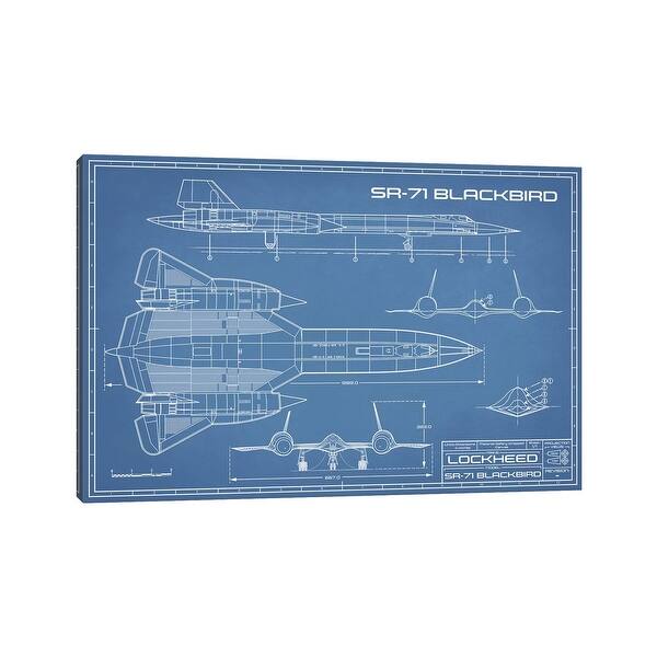 iCanvas "SR-71 Blackbird Spy Plane Blueprint" by Action Blueprints ...