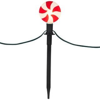 Set of 4 Lighted Peppermint Twist Candy LED Christmas Pathway Markers ...