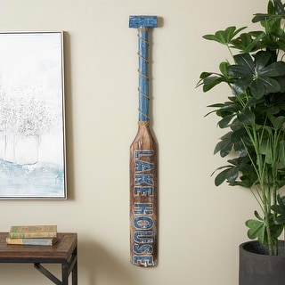 Blue Wood Paddle Home Wall Decor - Bed Bath & Beyond - 40891611