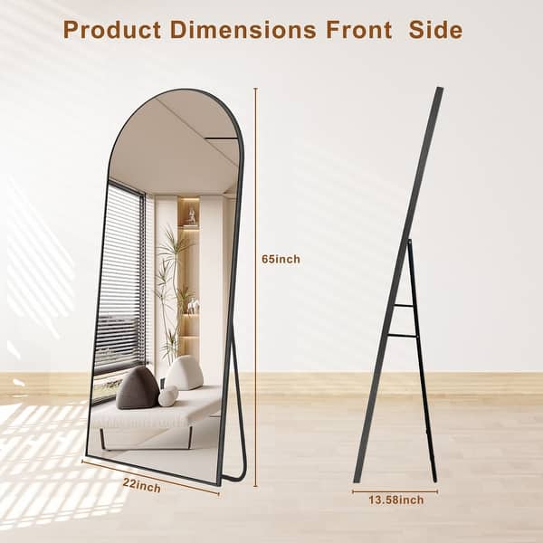 standing mirror size