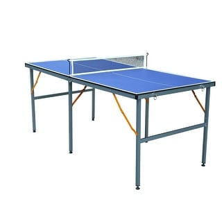 6ft Portable Table Tennis Table Set with Net, Ping Pong Paddles, Balls ...